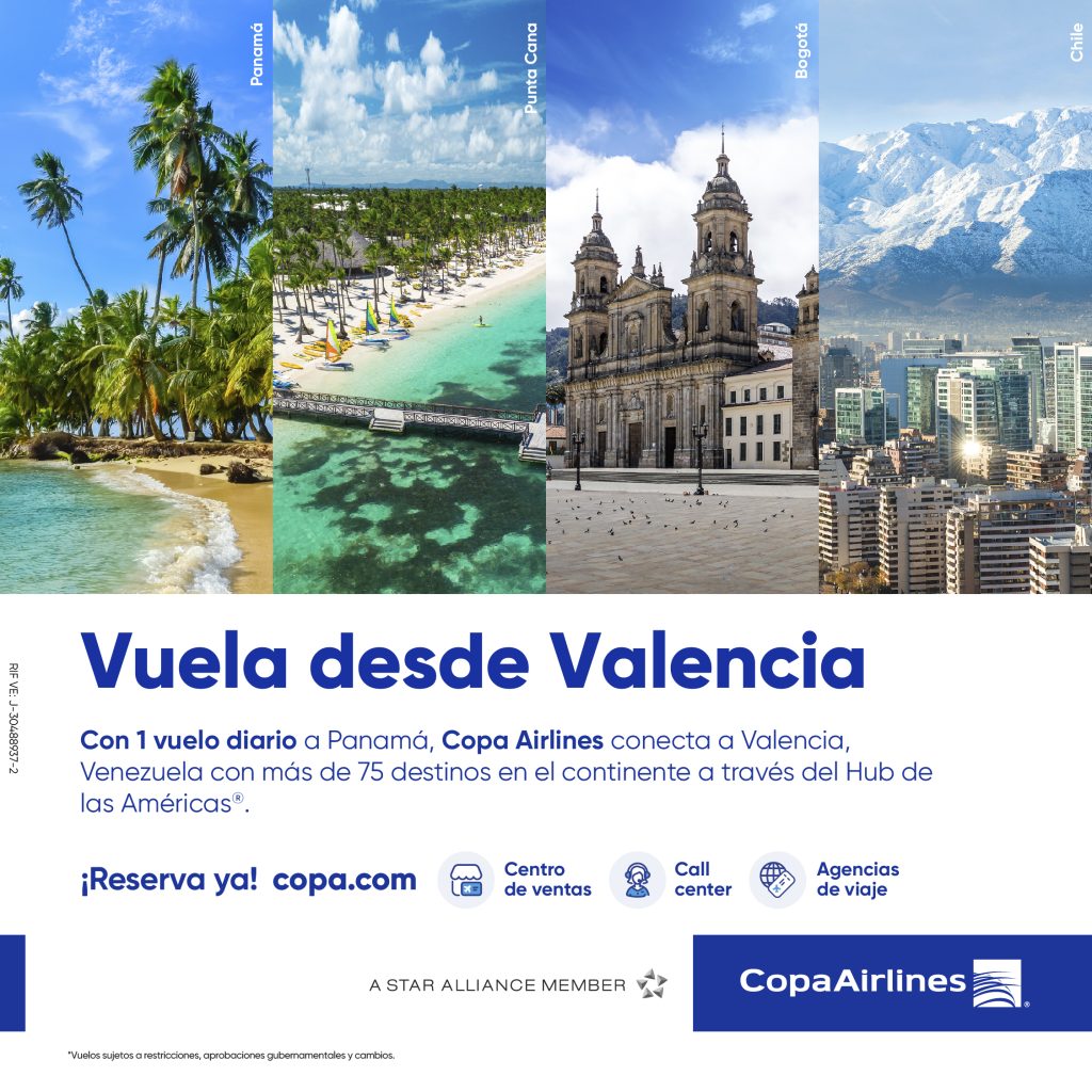 Copa Airlines celebra 15 años de unir a Valencia con América y el Caribe