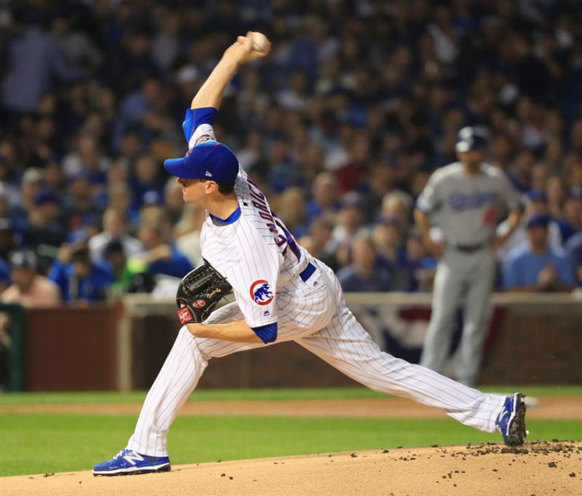 Kyle Hendricks listo para el gran duelo contra Clayton Kershaw